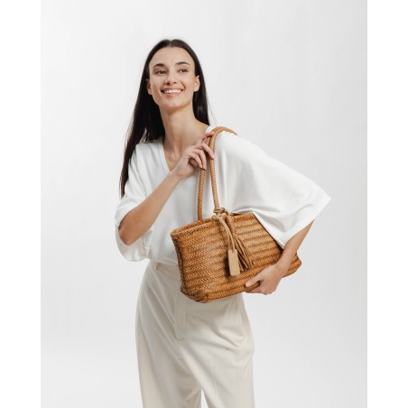 Bolso de hombro de piel Perkins Negro | BIBA Shops